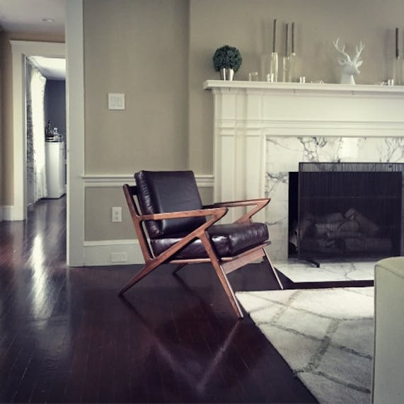 Soto Leather Concave Arm Chair | Joybird